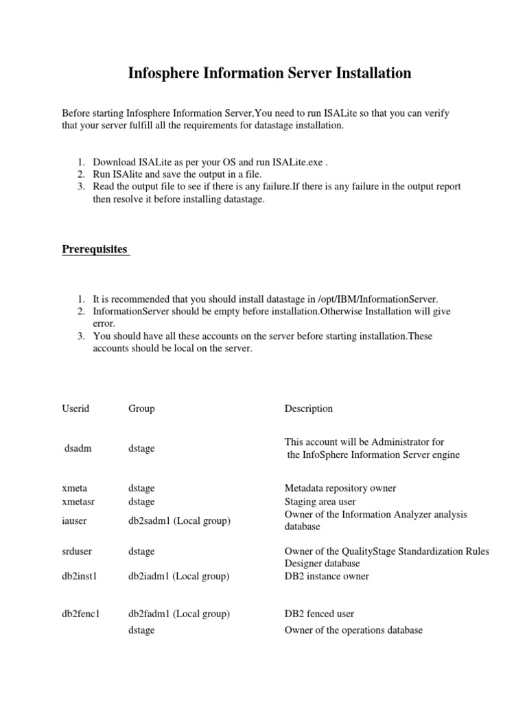 Infosphere Information Server Installation | PDF | Superuser ...
