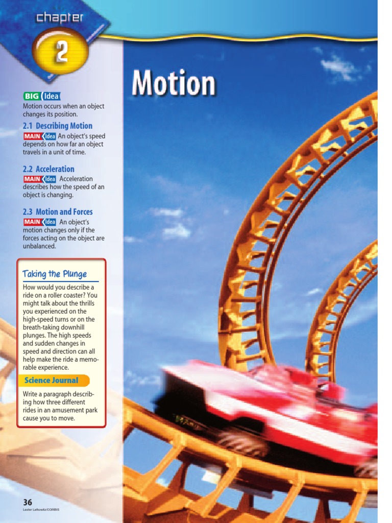 Chap - 02 Textbook Glencoe Motion | PDF | Plate Tectonics | Speed