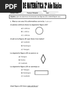 Prueba de 2D y 3D Primero Básico | PDF | Rectángulo | Geometría euclidiana