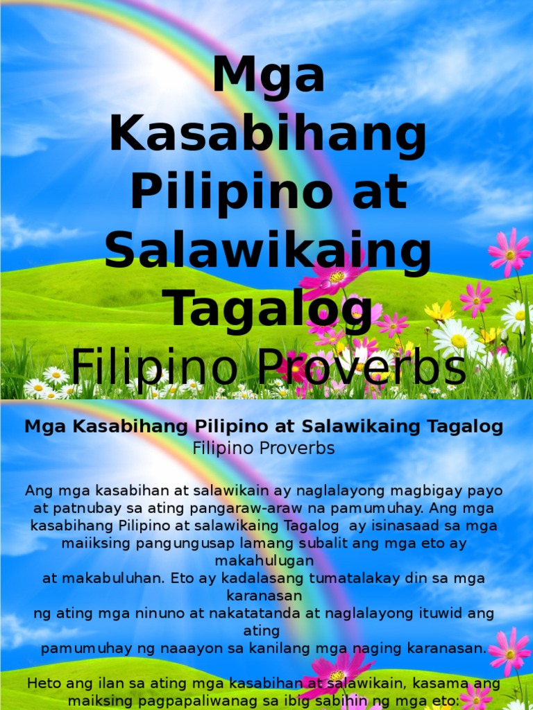 Kasabihan at Salawikain | PDF