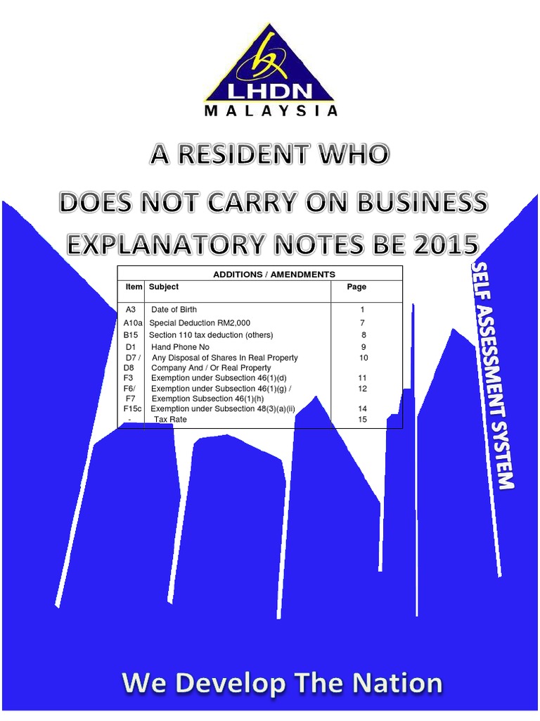 Notes Lhdn | Tax Deduction | Employee Benefits