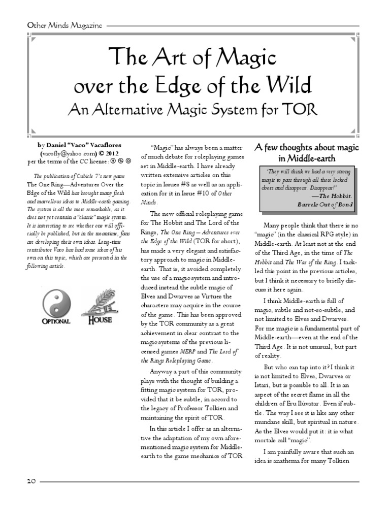 The Art of Magic. | PDF | Middle Earth | The Lord Of The Rings