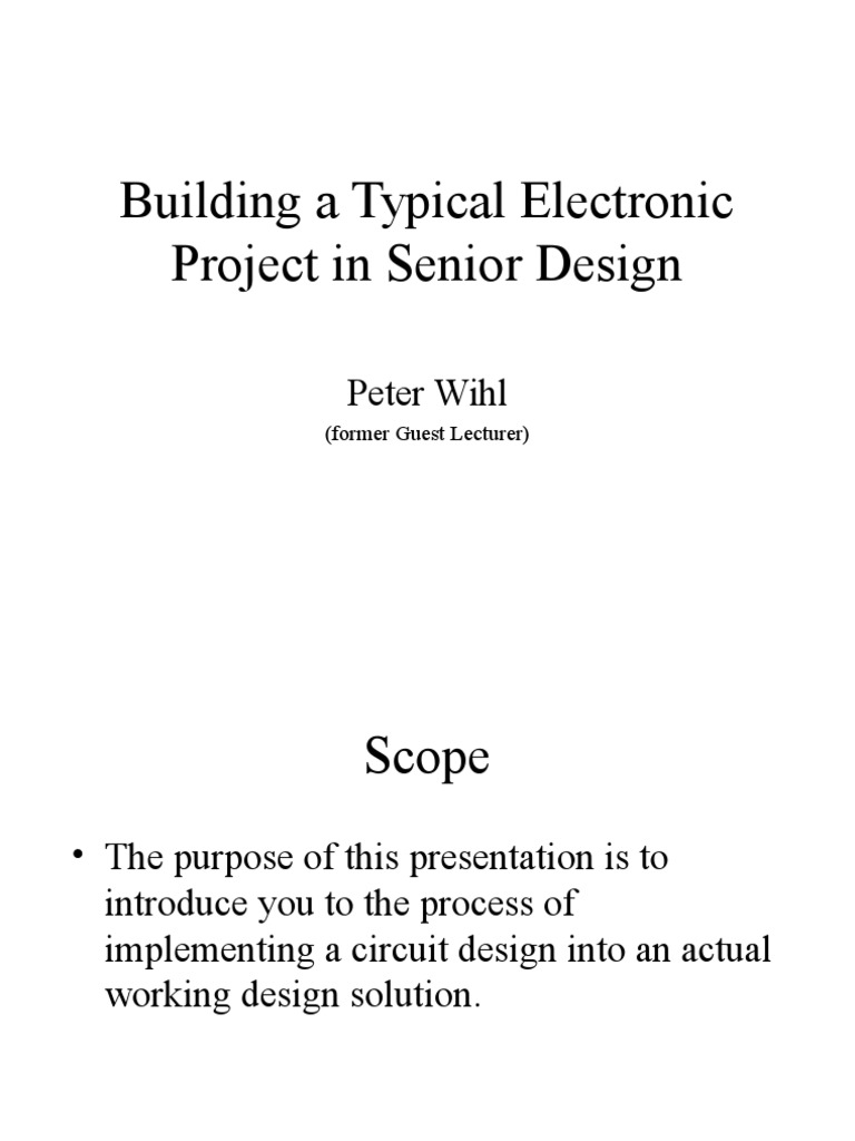 Building ATypical Senior Design Electronic Project | PDF | Printed ...