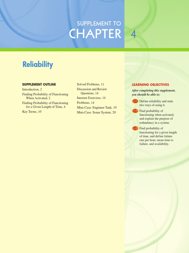 Ch04 Reliability | PDF | Reliability Engineering | Electrical Engineering