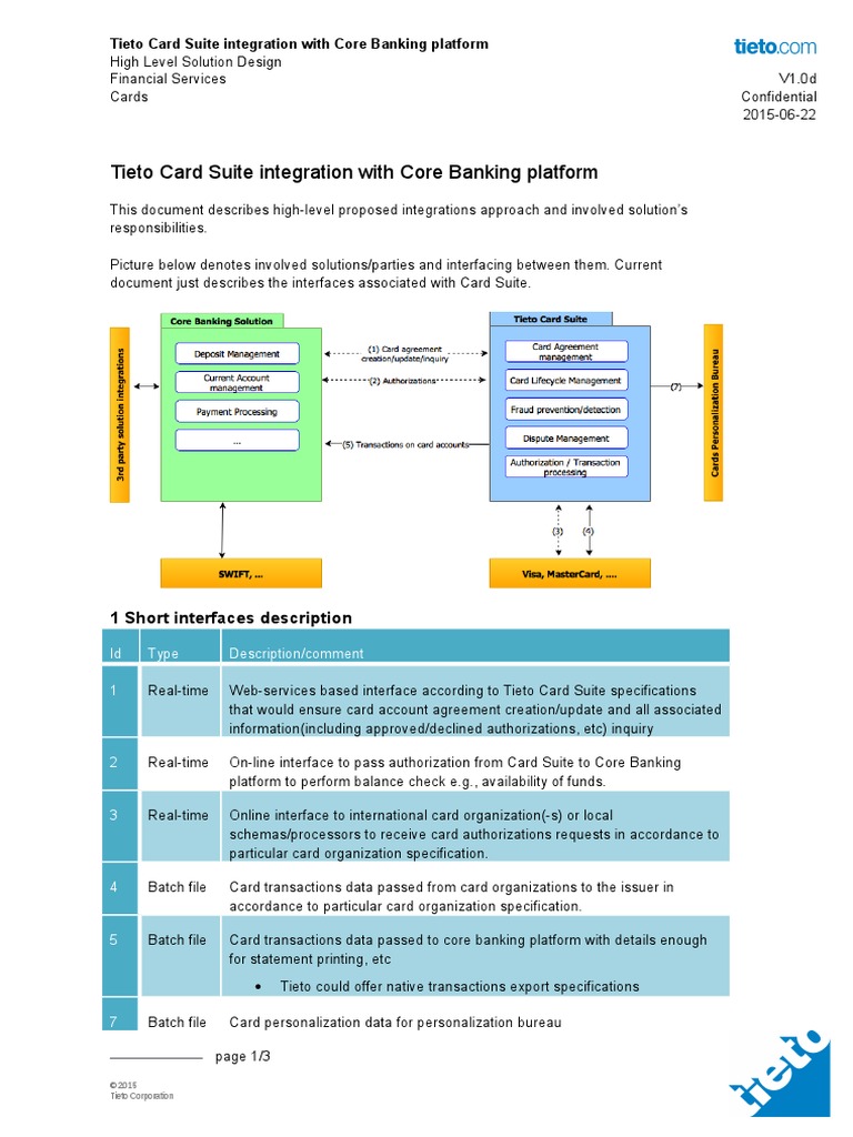 High Level Solution Blueprint | PDF | Debit Card | Personal ...