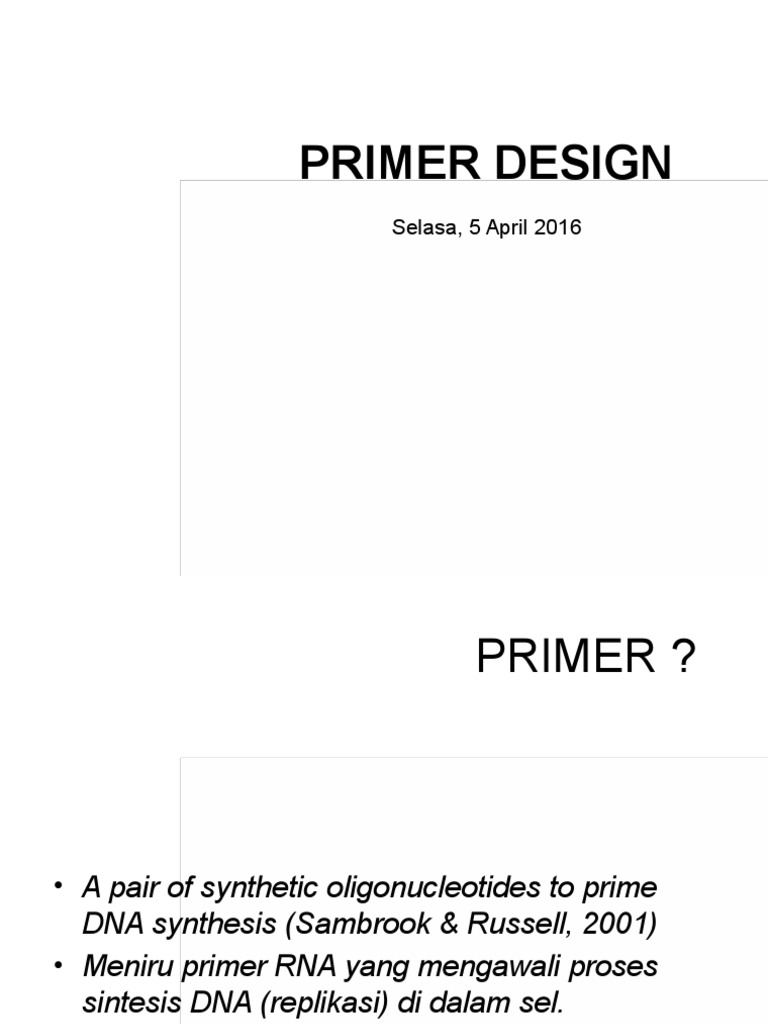 Primer Design | PDF