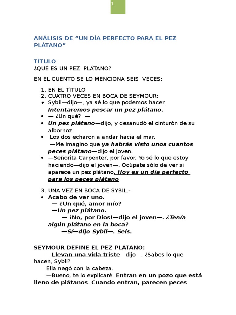 Análisis de "Pez Plátano" | PDF | Science | Ciencia filosófica