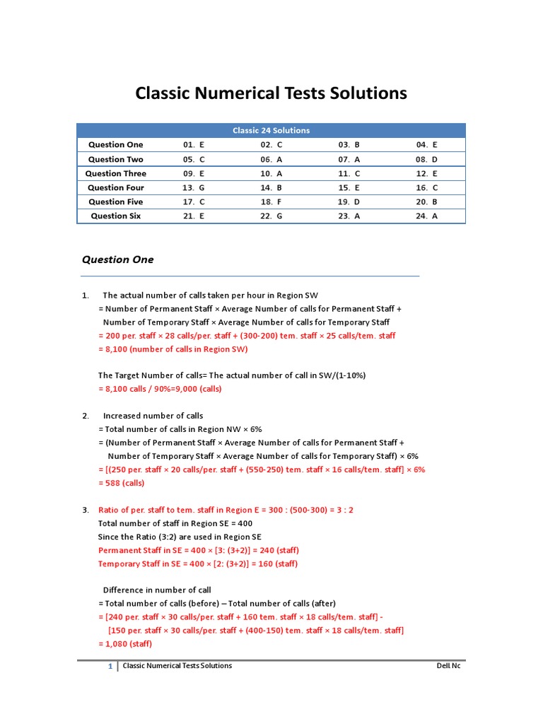 KPMG Numerical Reasoning Test Solutions | PDF | Working Time | Pound ...