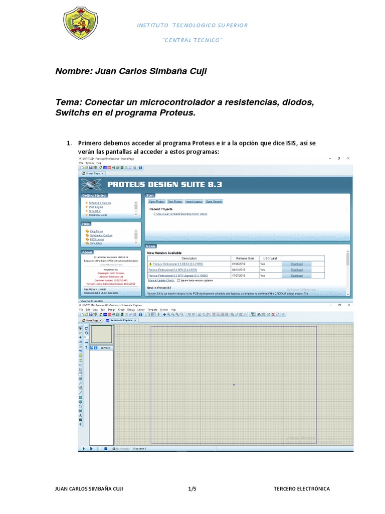 Practica Proteus | PDF