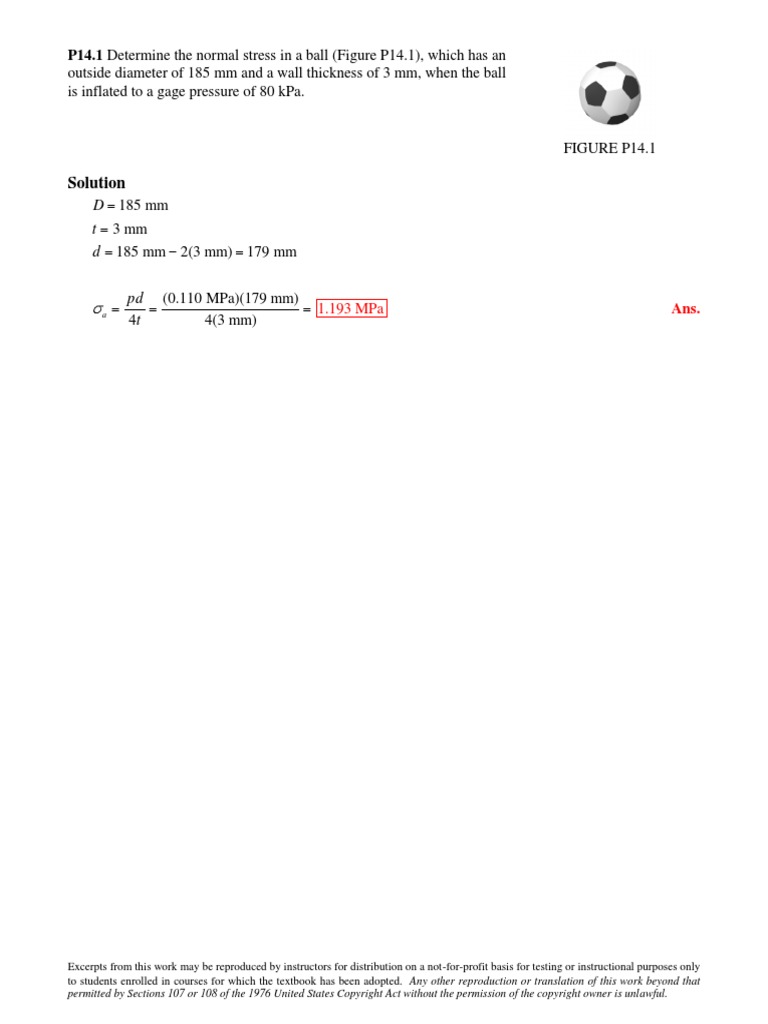 CH 14 | PDF | Stress (Mechanics) | Strength Of Materials