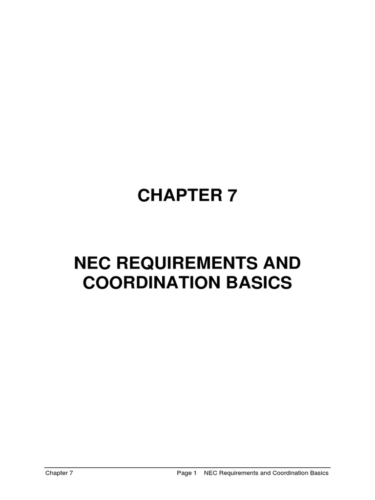 NEC Chapter 7: Conductor Protection | PDF | Fuse (Electrical) | Transformer