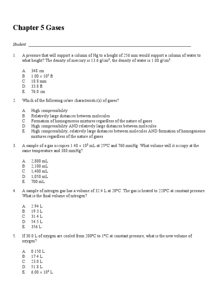 Understanding Gas Laws and Reactions | PDF | Gases | Combustion