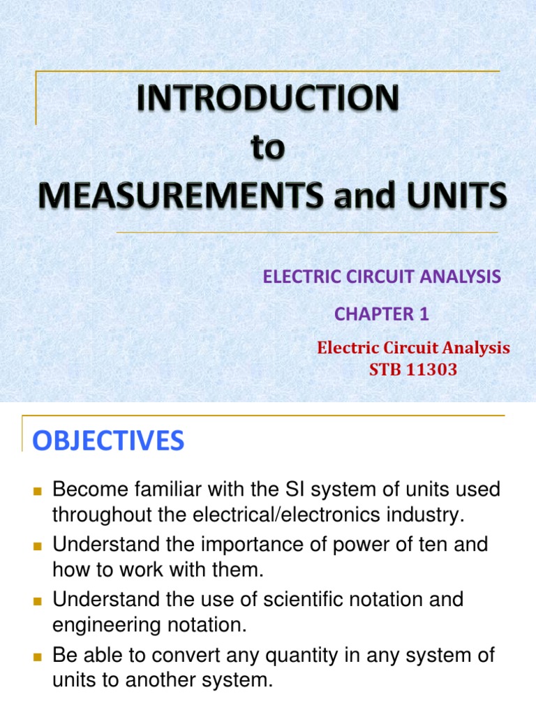 1A - Measurements Unit PDF | PDF | Electric Current | Electrical Conductor