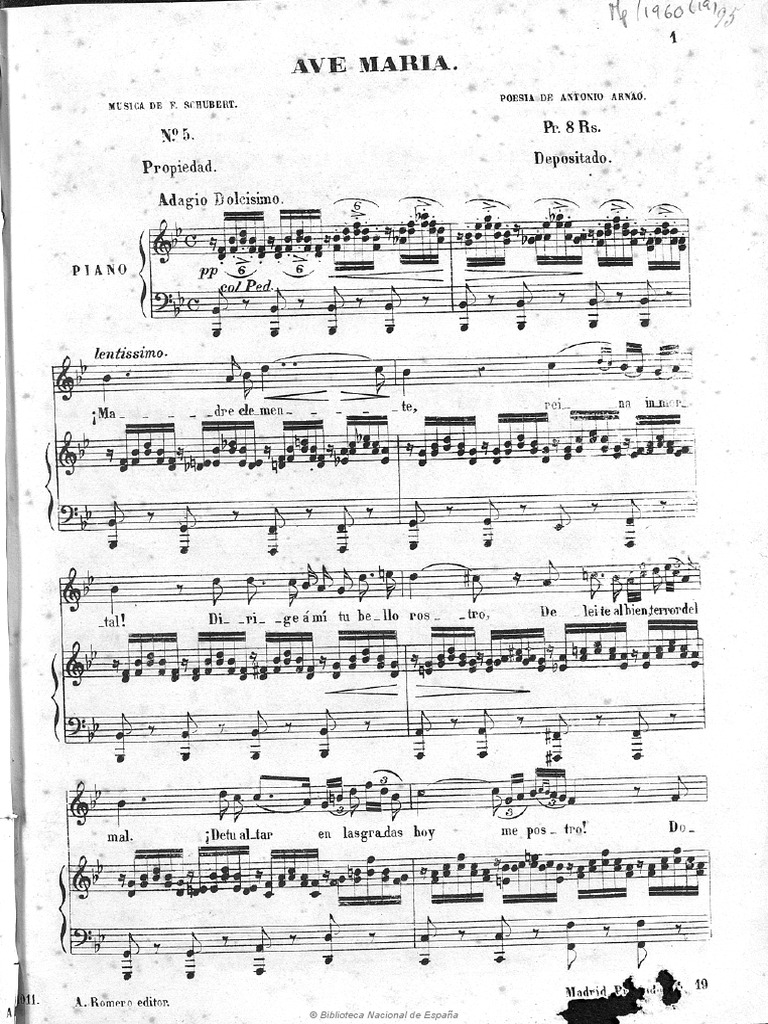 Schubert - Ave Maria Musica Poesia Da La Madre | PDF | Franz Schubert ...