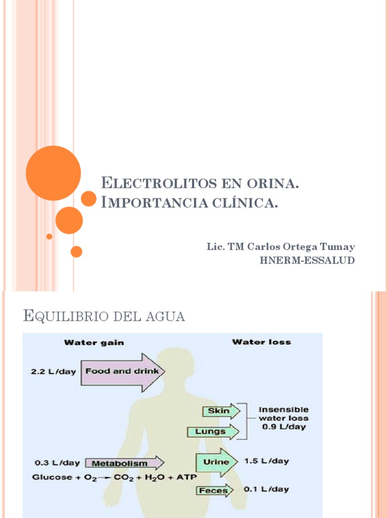 Análisis de Electrolitos en Orina | PDF | Sodio | Potasio