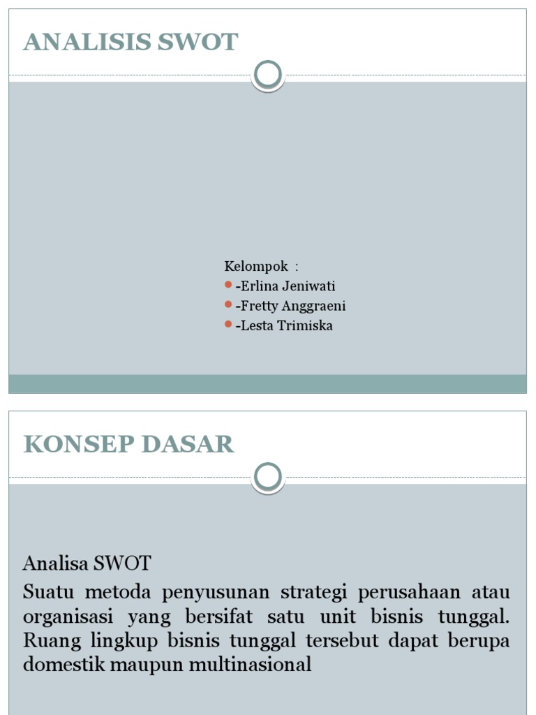 Presentasi Analisis Swot | PDF