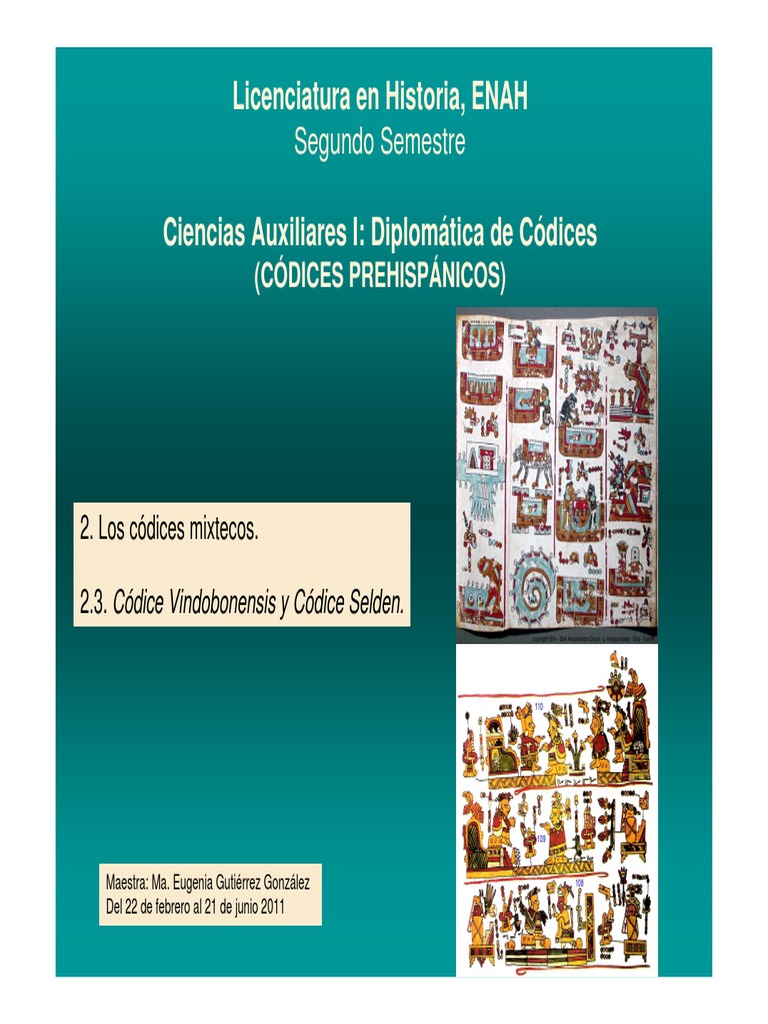 Códice Vindobonensis y su cosmovisión mixteca | PDF | Historia