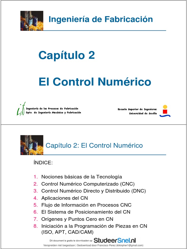 Introducción al control numérico: conceptos básicos, sistemas de control de movimiento y ...