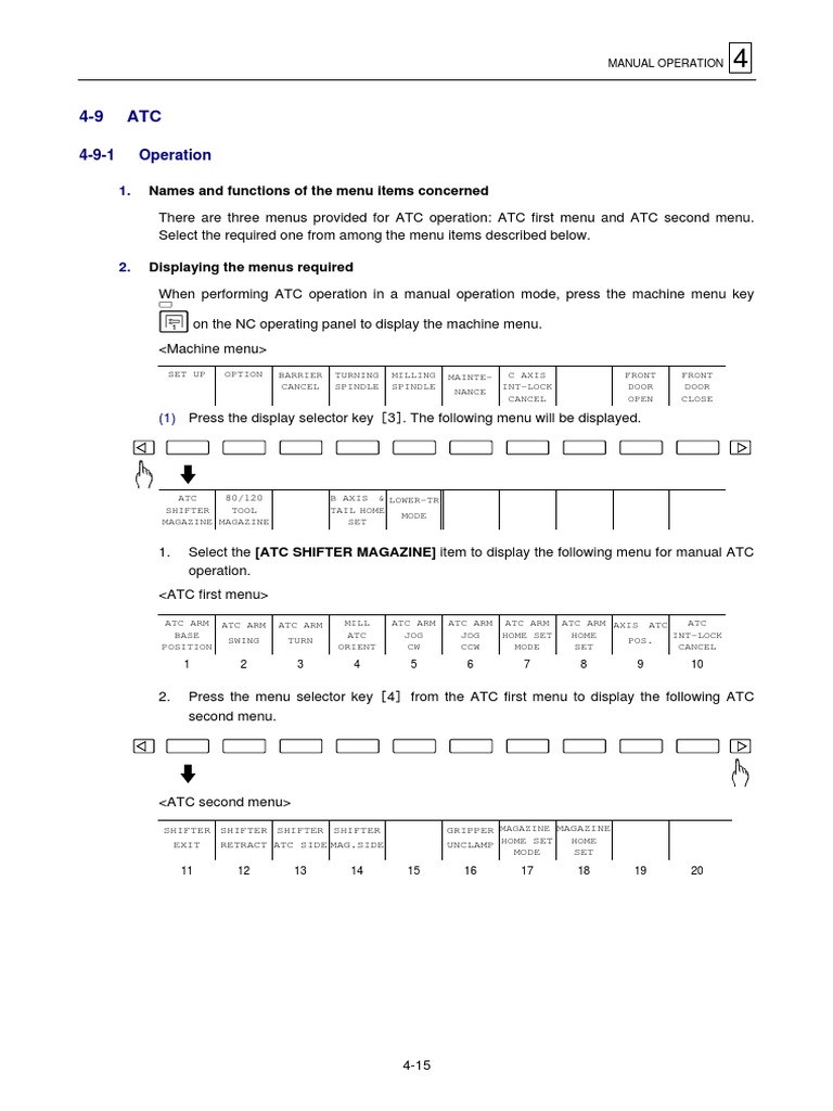 ATC Operation and Recovery Guide | PDF | Cartesian Coordinate System | Menu