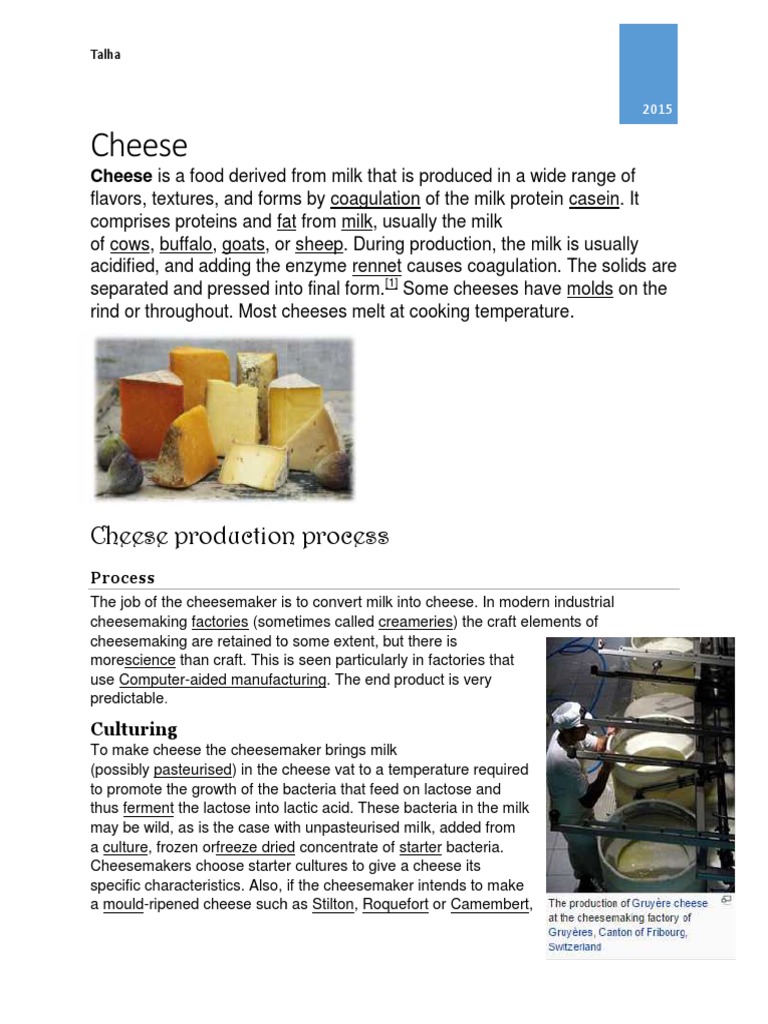 Cheese Cheese Cheese: Cheese Production Process Cheese Production ...