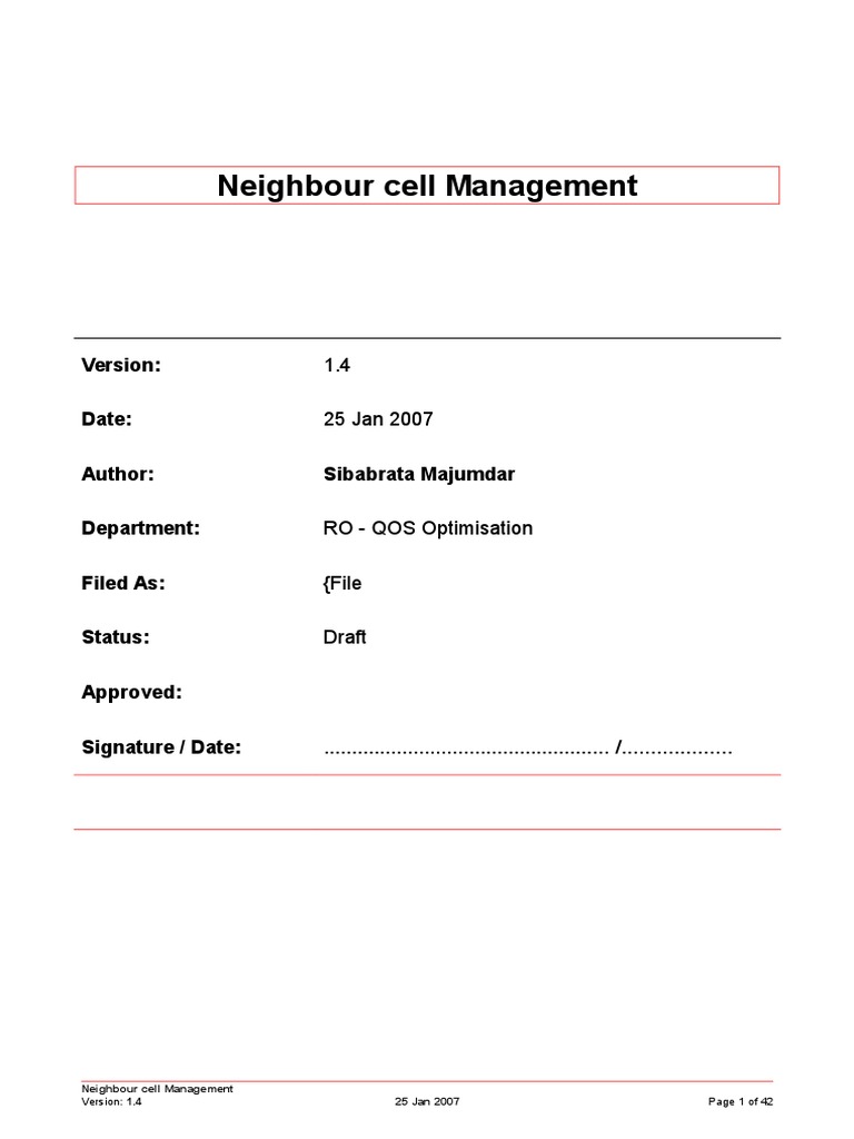 Neighbour Cell Planning 3a | PDF | Databases | Geographic Information ...