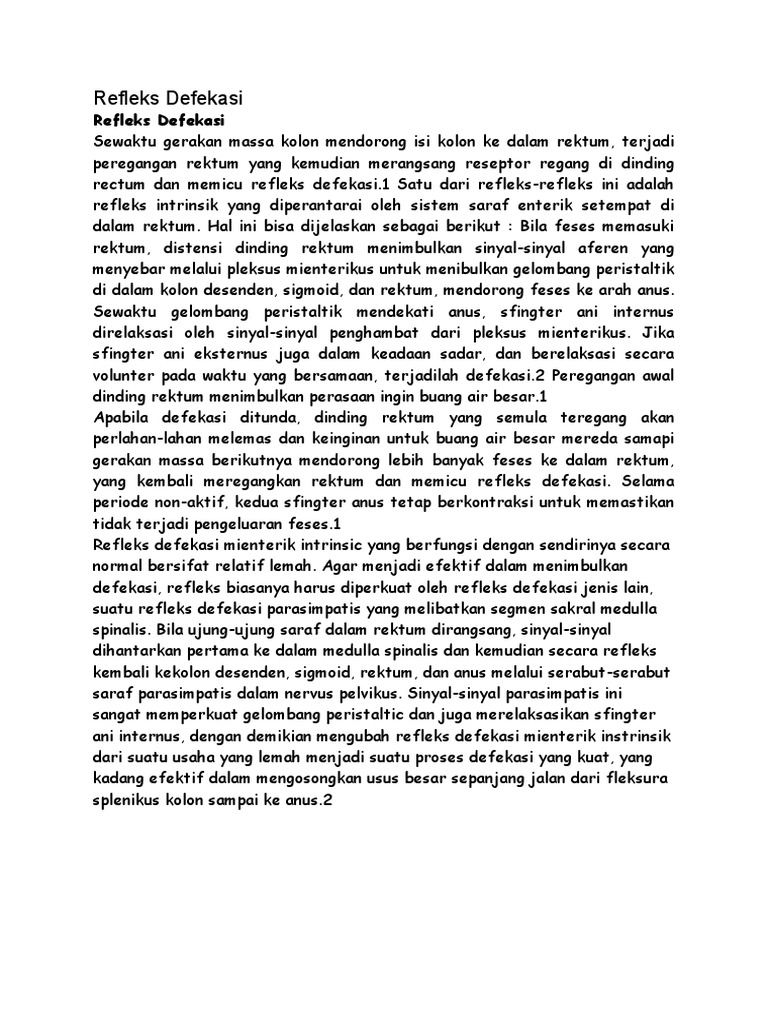Refleks Defekasi | PDF