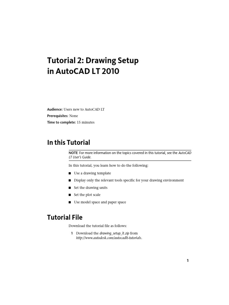 Drawing Setup Lt Pdf Auto Cad Human Computer Interaction