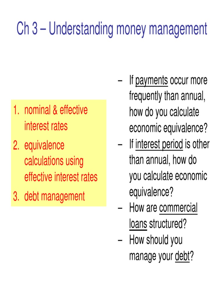 CH 3 - Understanding Money Management | PDF | Annual Percentage Rate ...