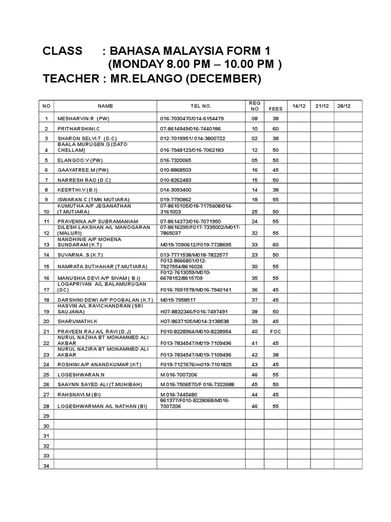 Bahasa Melayu Form 2 | PDF