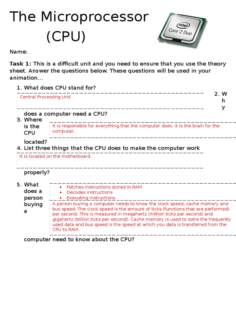 Understanding CPU Basics and Specs | PDF