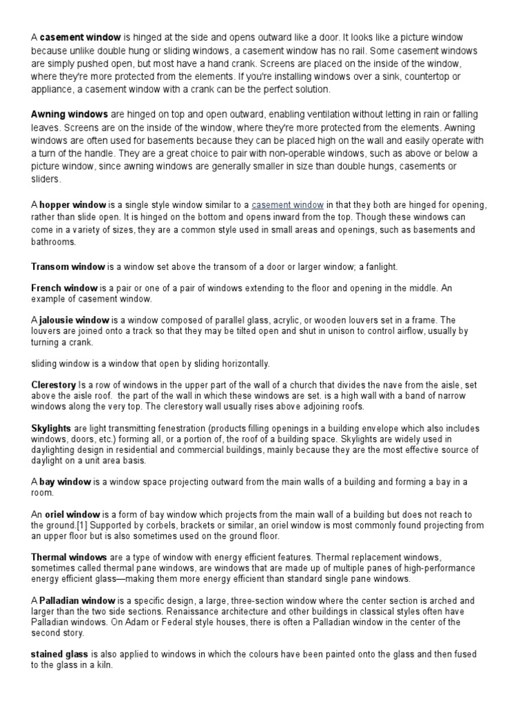 A Comprehensive Overview of Window and Door Styles, Features, and ...