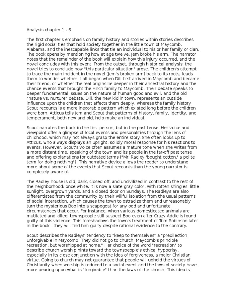 Analysis How To Kill A Mocking Bird | PDF | To Kill A Mockingbird | Society