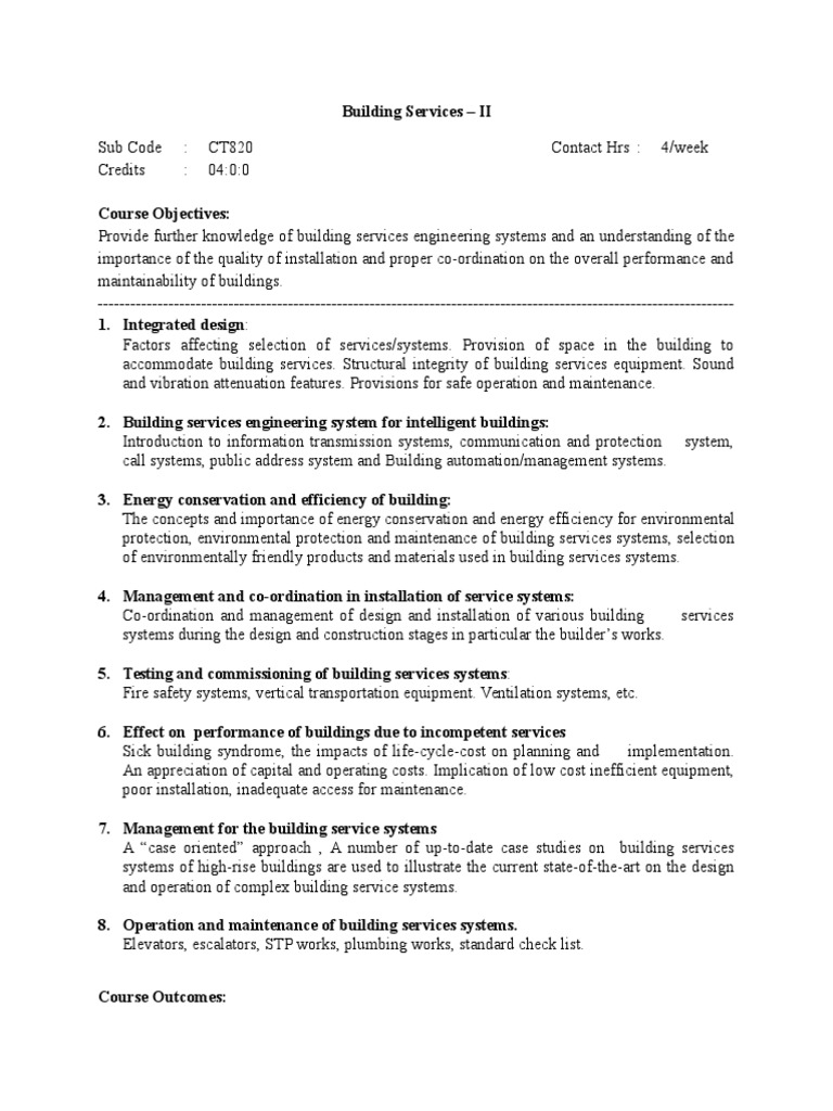 Coordinating Building Services Systems for Optimal Performance and ...