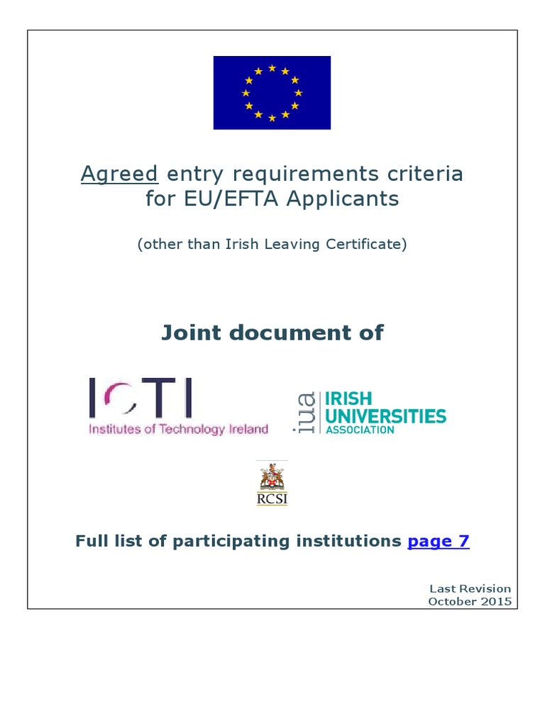 Guidelines EU EFTA | PDF | University And College Admission | Academic ...