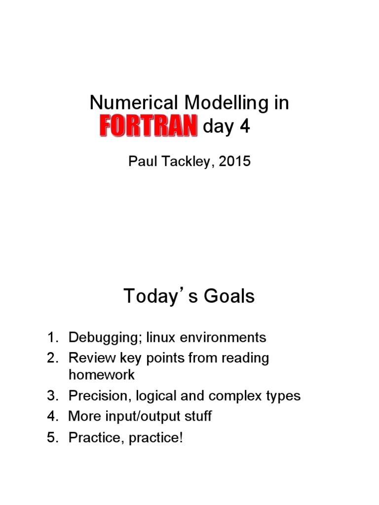 Fortran - Paul Tackley | PDF | Parameter (Computer Programming ...