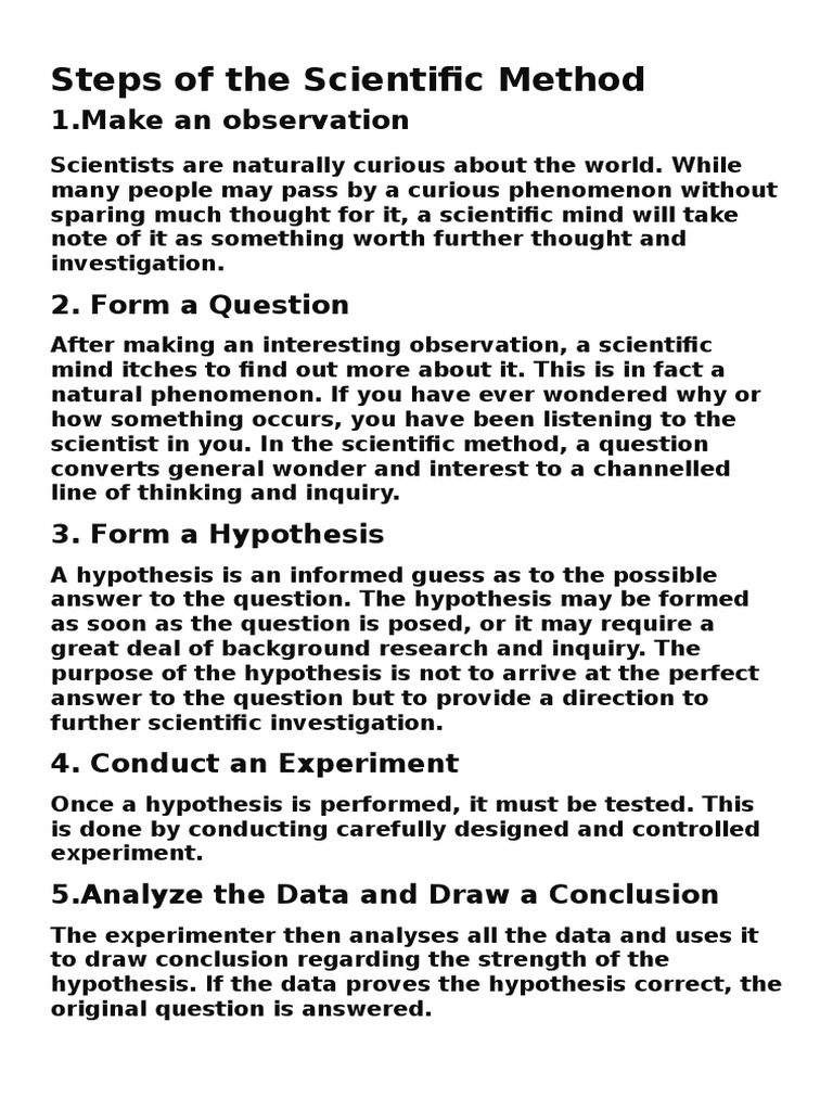 Scientific Method Steps