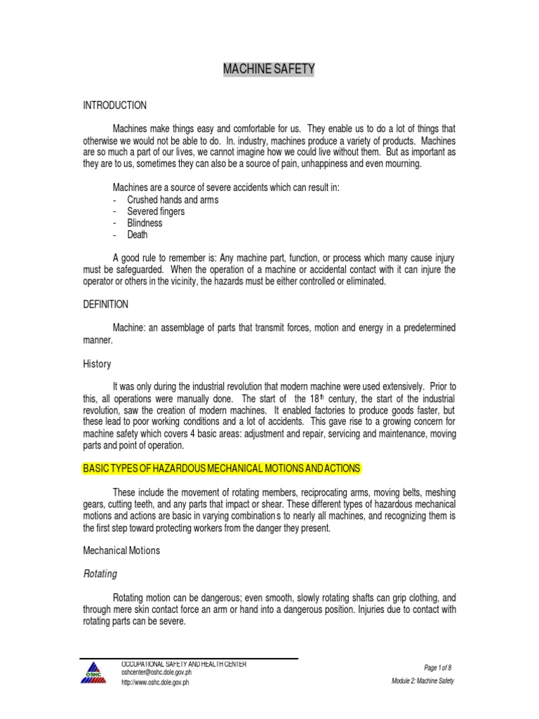 5 Machine Safety | PDF | Machines | Switch