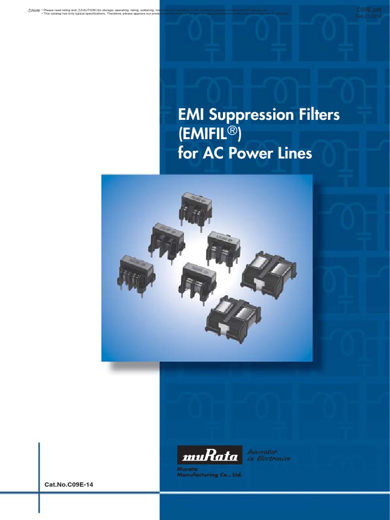 Murata Products AC Line Filters C09e | PDF | Inductor | Electromagnetic ...