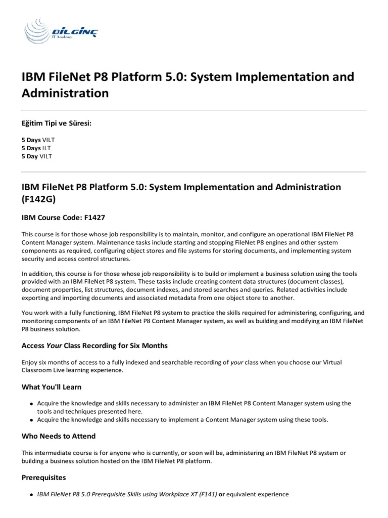 IBM FileNet P8 Platform 5.0_ System Implementation and Administration ...