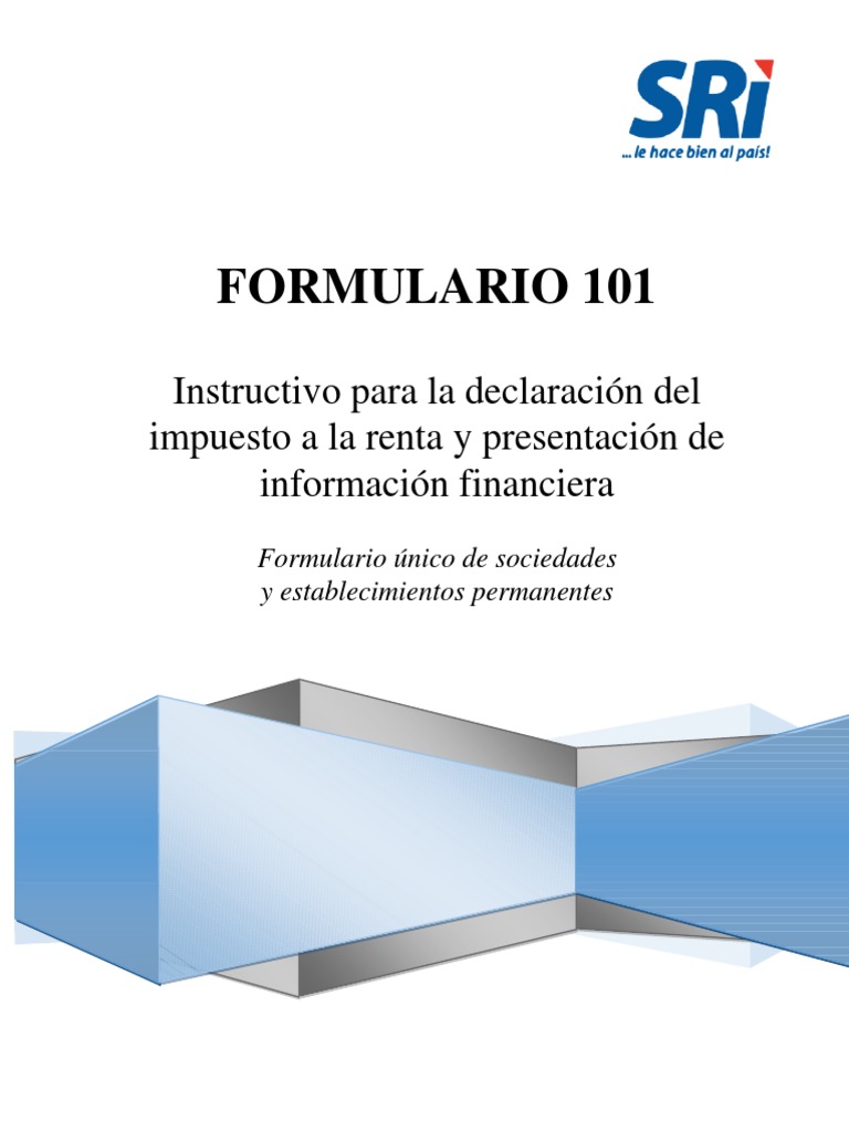 Instructivo Formulario 101 Versio N 2016 PDF | PDF | Finanzas y dinero