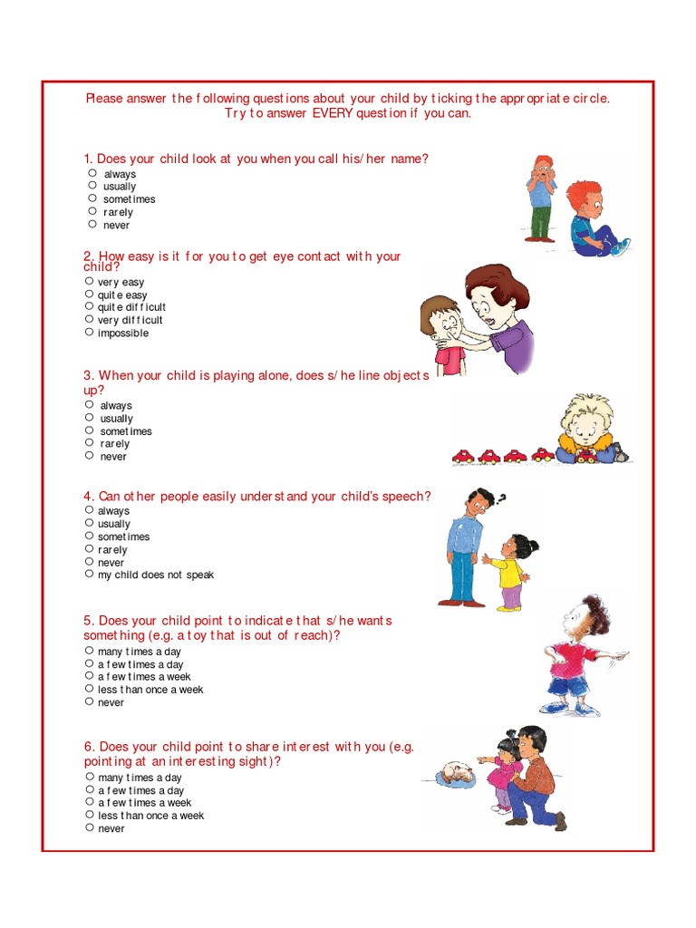 Child Development Questionnaire | PDF