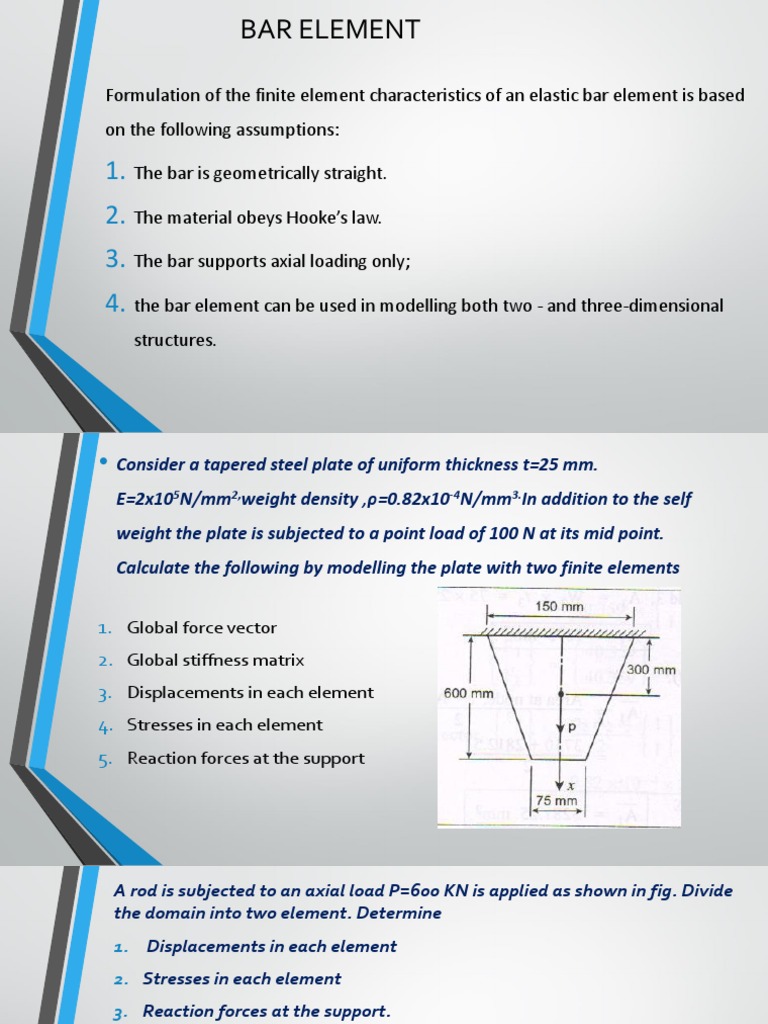 Bar Element | PDF | Stress (Mechanics) | Deformation (Mechanics)