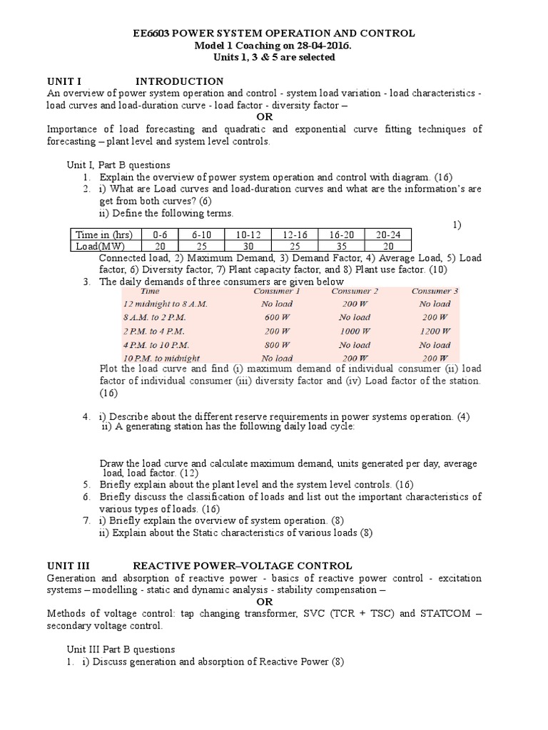 Power System Operation & Control Guide | PDF | Ac Power | Electric Power System