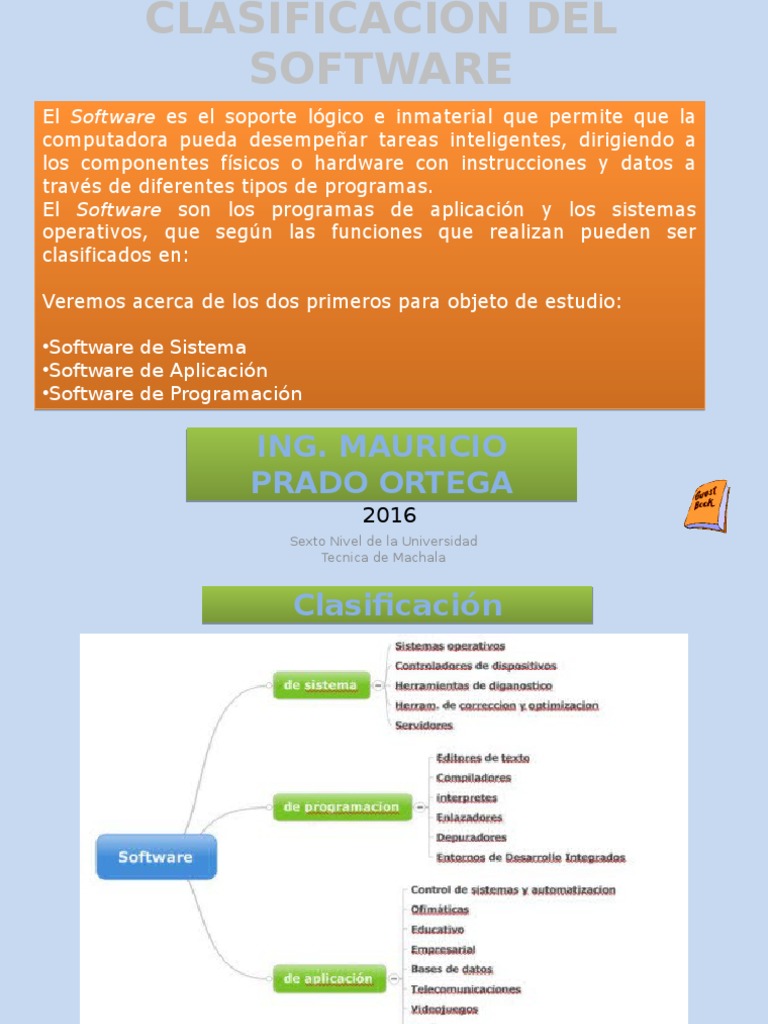 Clase de Clasificacion Del Software | PDF | Software de la aplicacion ...