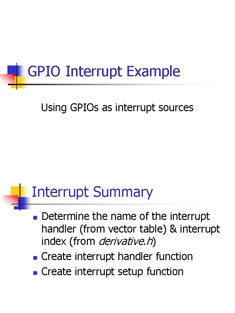 GPIO Interrupt Example: Using GPIOs as Interrupt Sources on an Embedded Microcontroller | PDF ...