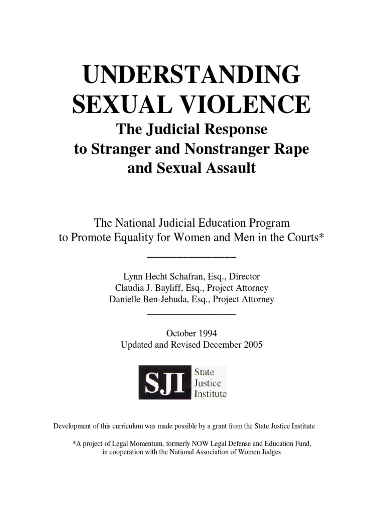 Understanding Sexual Violence: The Judicial Response To Stranger and ...