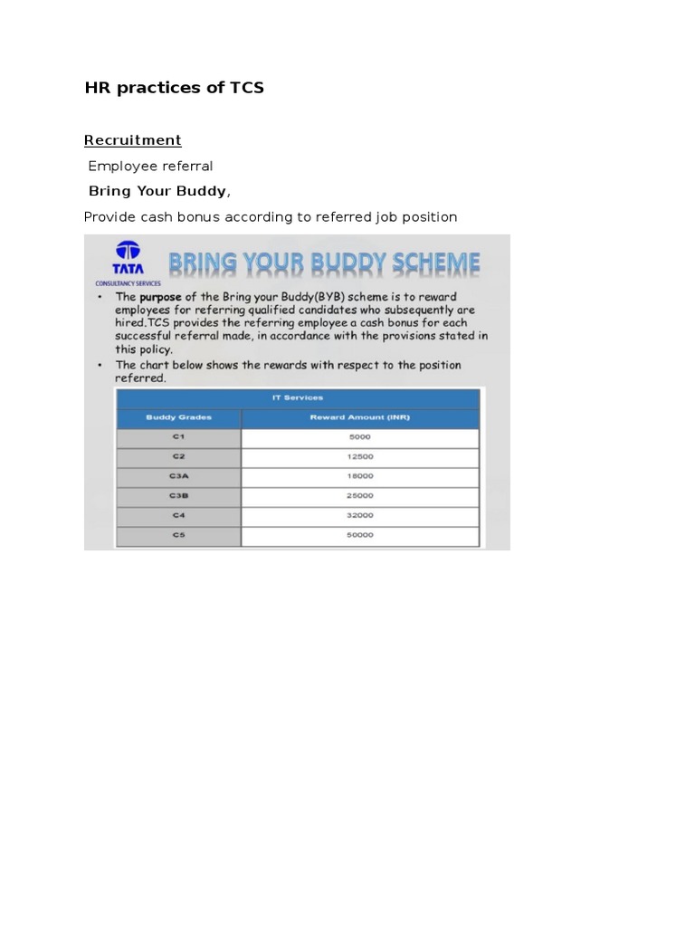 HR Practices of TCS | PDF | Mentorship | Employee Retention