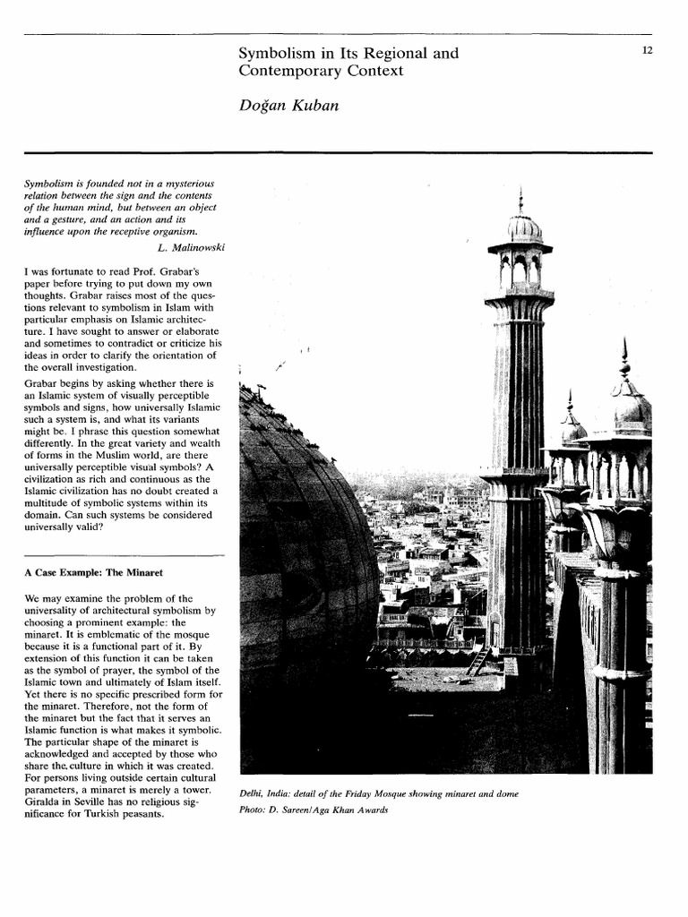 Symbolism in Islamic Architecture | PDF | Mosque | Spirituality