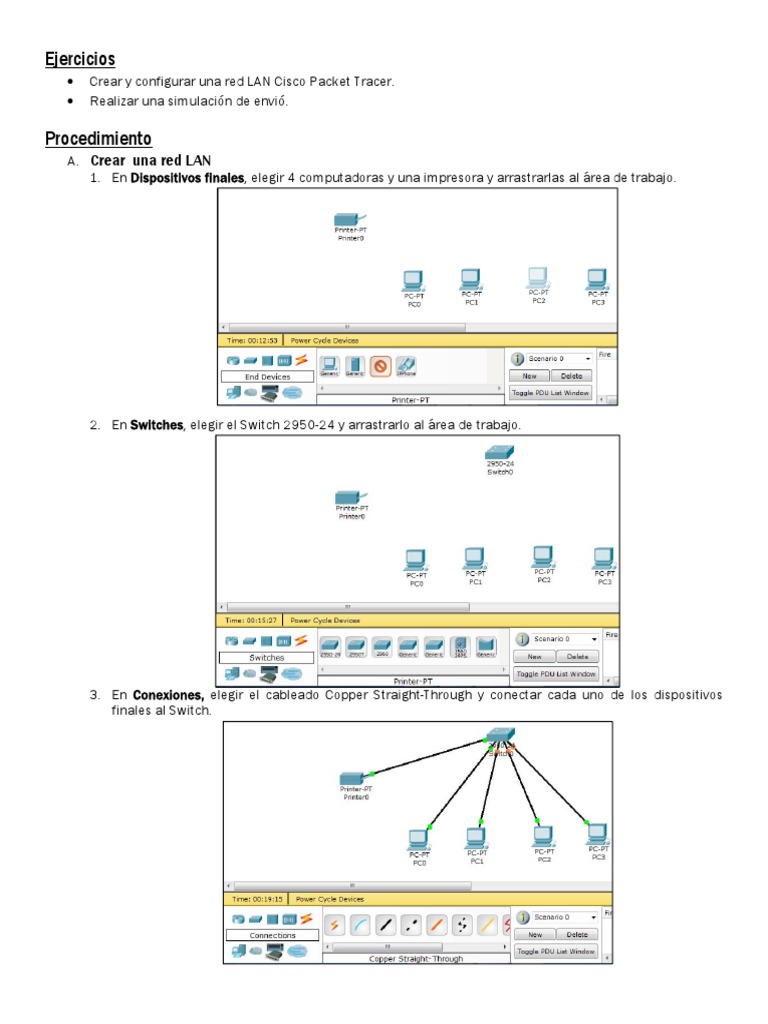Crear red LAN en Cisco Packet Tracer | PDF