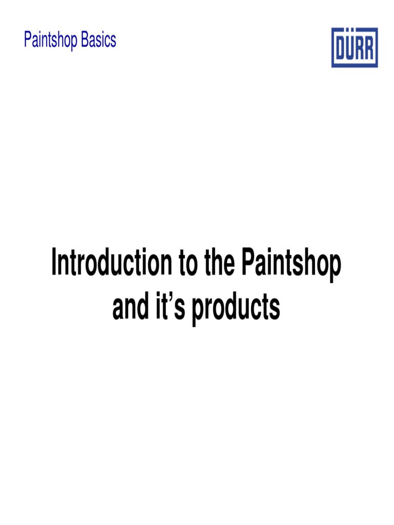 Basic Introduction To The Paint Shop | PDF | Hvac | Paint